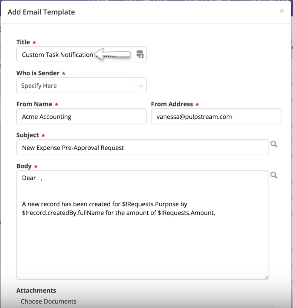 Auto-Attaching Supporting Documentation To Notification Emails