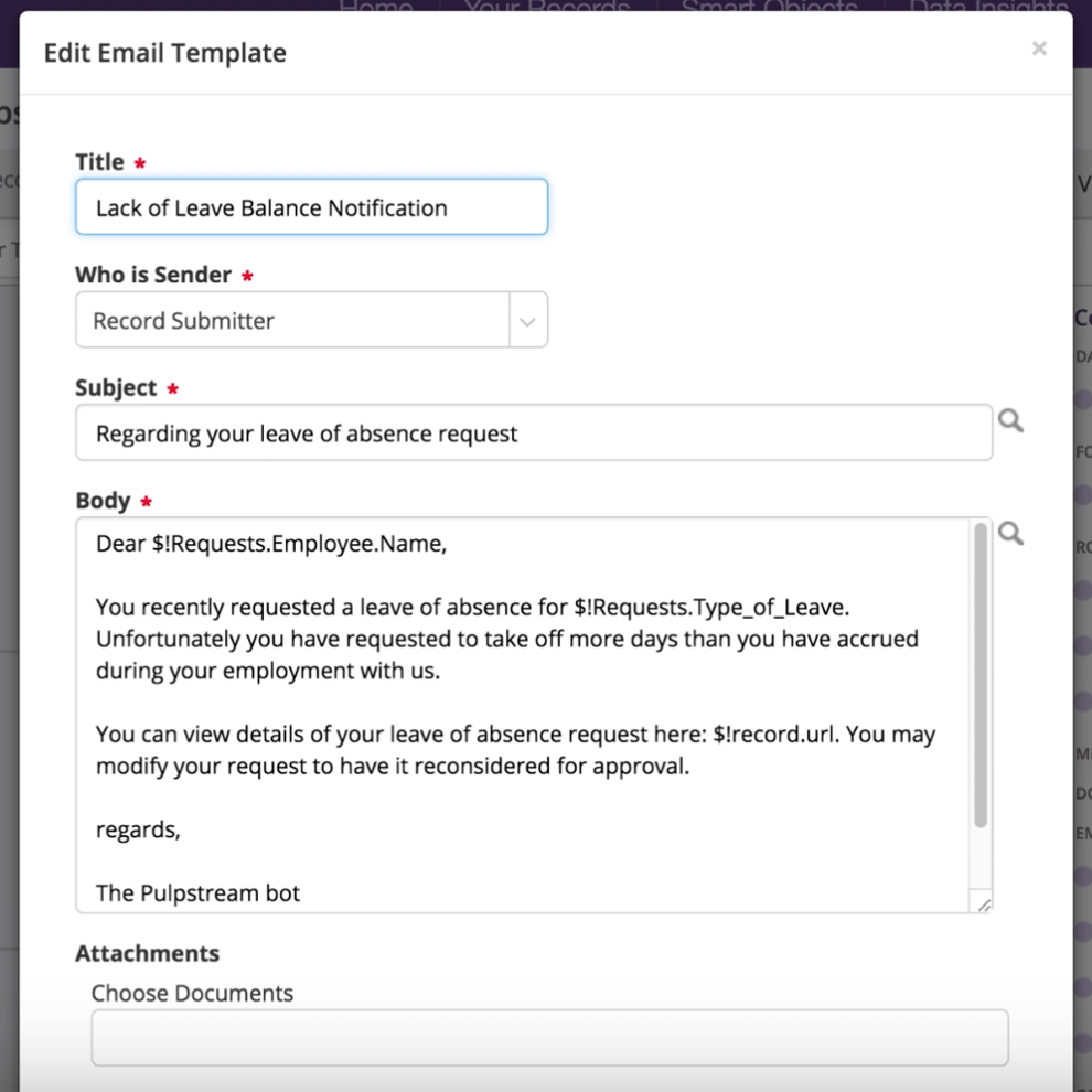 Auto Checking Employee Leave Balances