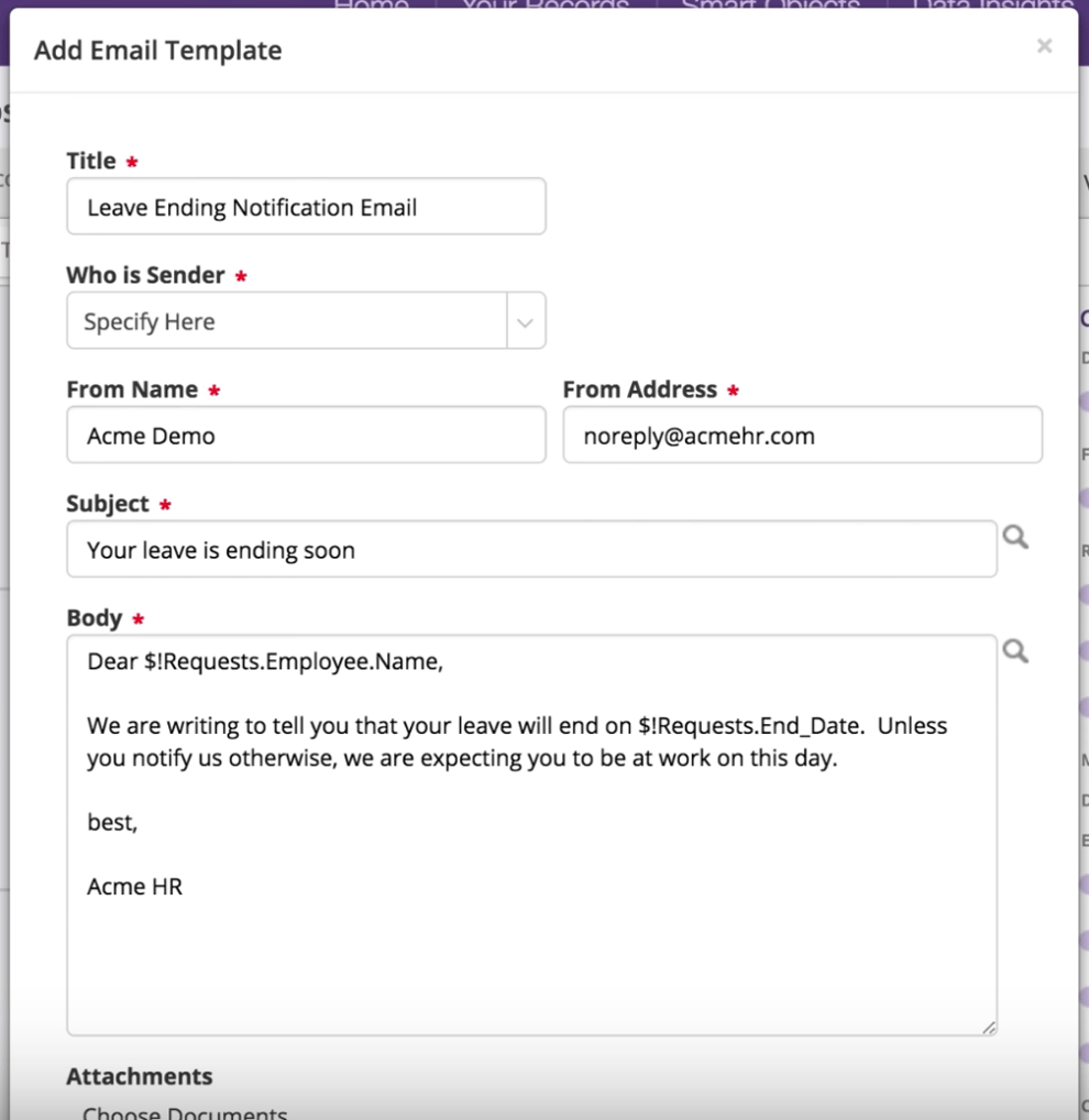 Auto Notifying Employees That Their Leave Ends Soon