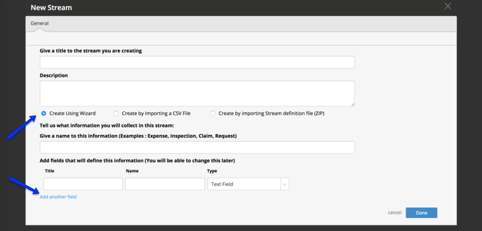 Create the Work Stream