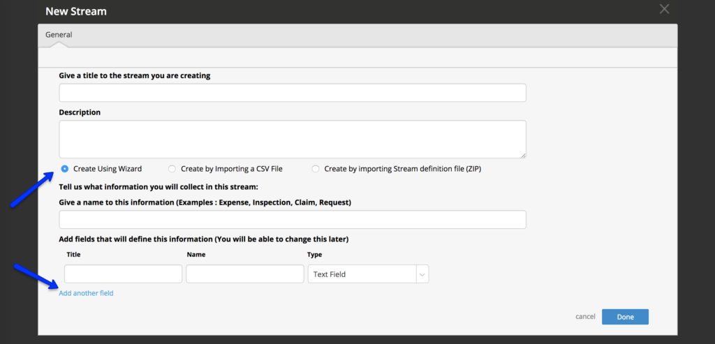 Create the Work Stream