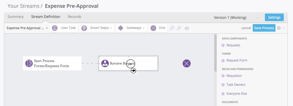 Create the Work Stream