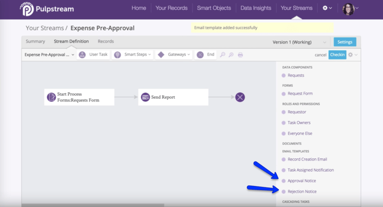Create the Work Stream