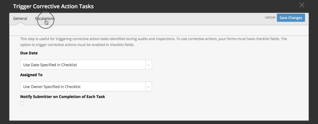Triggering Corrective Actions