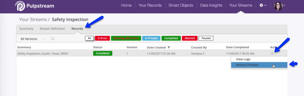 Triggering Corrective Actions