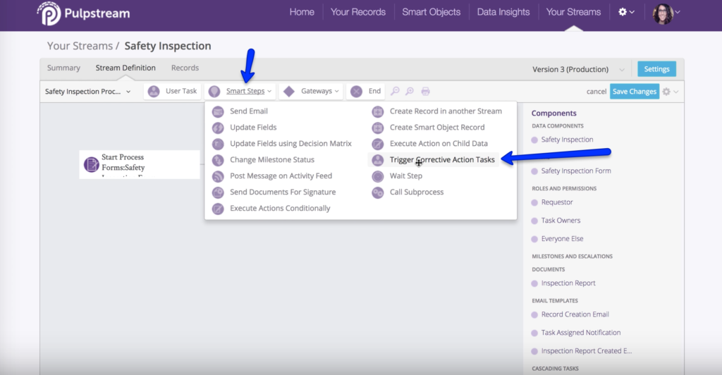 Triggering Corrective Actions